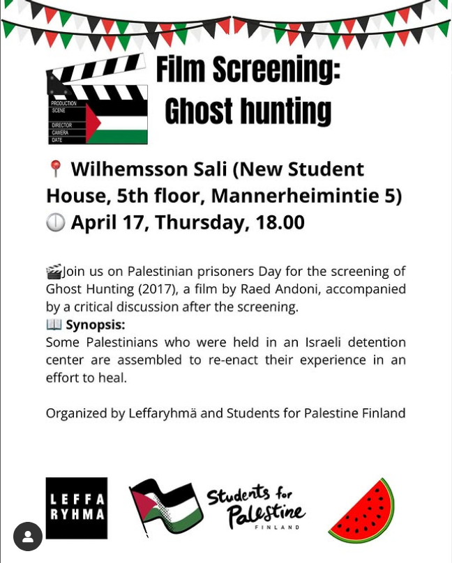 Helsinki: movie screening Sumud